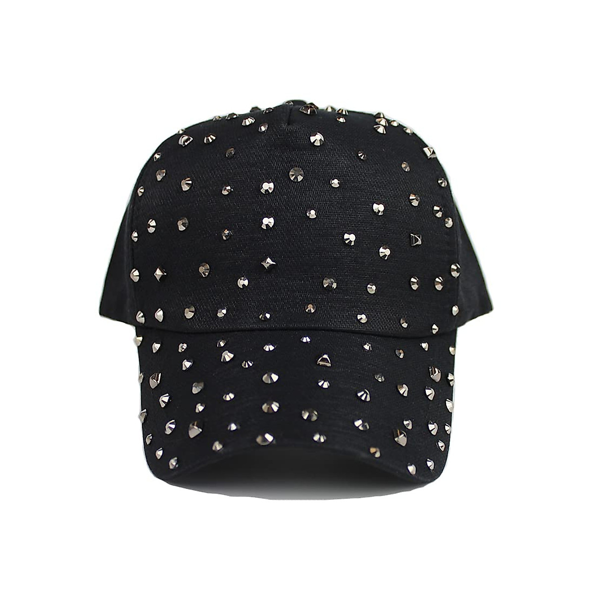 Gudessly Adjustable Breathable Rhinestone Baseball Cap for Women Bling Sequins