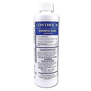 Control LLL Concentrate Disinfectant Germicide 16oz EPA Registered Non-Toxic Hospital-Home Care & Non-Medical Laundry, Industrial/Commercial Grade. (1)