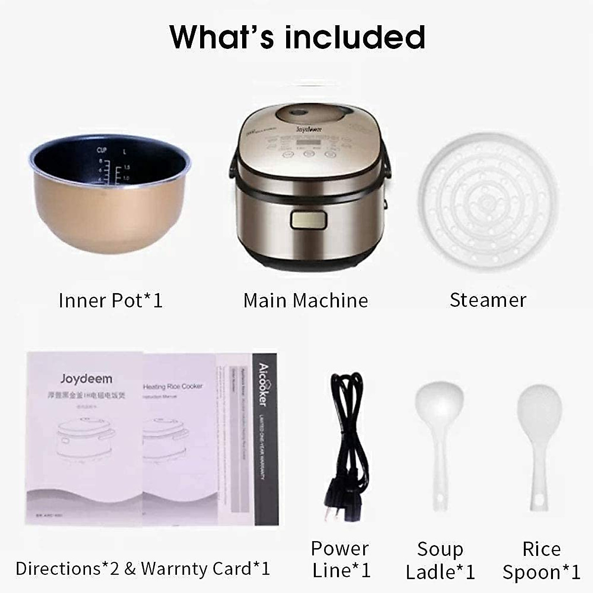 Joydeem Induction Heating System Rice Cooker 8 Cup & Joydeem Smart Automatic Lift Electric Hot Pot 4L