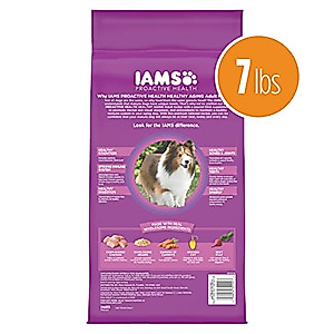 IAMS Healthy Aging Adult Dry Dog Food for Mature and Senior Dogs with Real Chicken, 7 lb. Bag