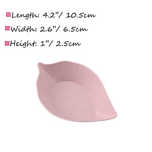 VinBee 12 Pack Leaf Shape Sauce Dish, Sauce Dipping Bowls Wheat Straw Soy Sauce Dishes Mini Dinnerware Plate Condiment Dish for Paste Jam Sushi Assorted