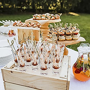 Minisland 200 Pcs Premium Bamboo Knot Cocktail Picks 4.7 Inch Long Fancy Toothpicks for Appetizers Party Food Fruit Drinks Garnish Skewer Sticks -MSL160