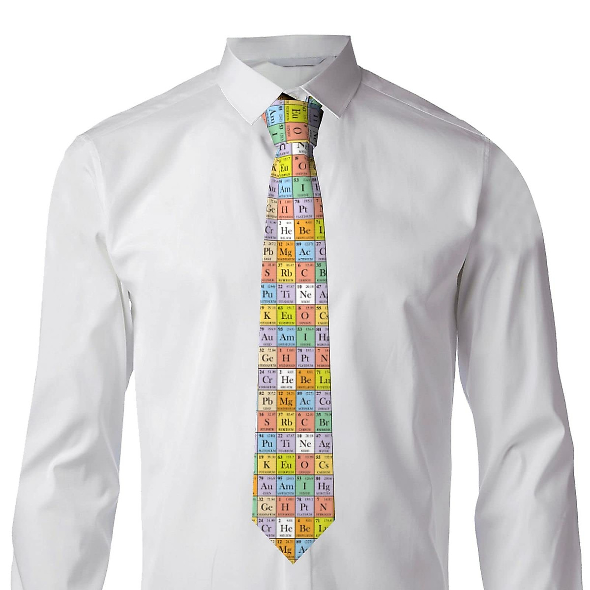 SKT T1 Men's Science Chemistry Neckties, Periodic Table of Chemical Elements Ties for Holiday Party, Gifts for Teacher Chemist