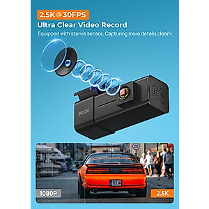 Dash Cam WiFi 2.5K 1440P Front Dash Camera for Cars, E-YEEGER Car Camera Mini Dashcams with App, Night Vision, 24H Parking Mode, G-Sensor, Loop Recording