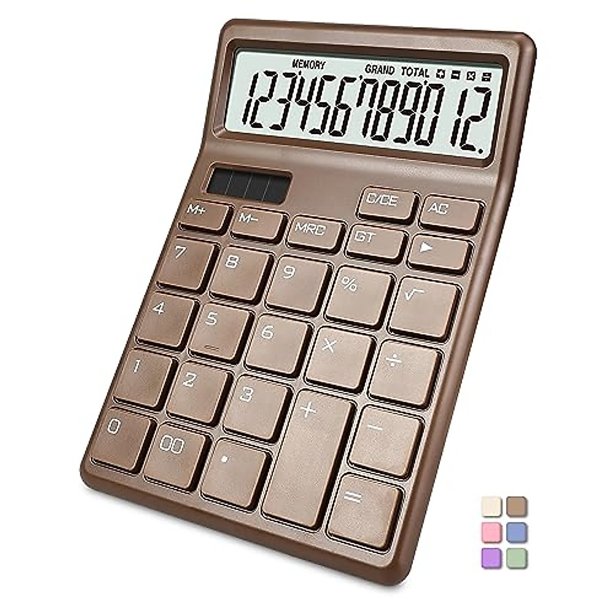 Kids Calculator, Pocket Calculator, 8 Digits, LCD Display, Small Calculator, Cute Calculator, Mini Calculator, Aesthetic Calculator（Brown, S）