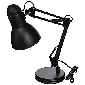 Boston Harbor TL-WK-134E-BK-3L Swing Arm Adjustable Desk Lamp, 60 W, A19, Black