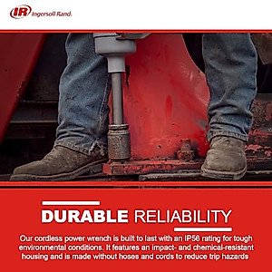 Ingersoll Rand W9691-K4E W9000 Series 20-Volt 1-Inch Cordless Impact Wrench Kit with Charger and 6-Inch Extended Anvil