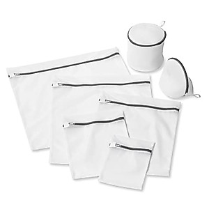 Whitmor Fine Mesh Bags, Set of 7, White