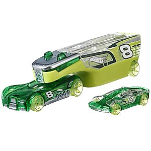 Hot Wheels Wingstorm Vehicle - Semi-Truck with Car ~ Detachable Trailer