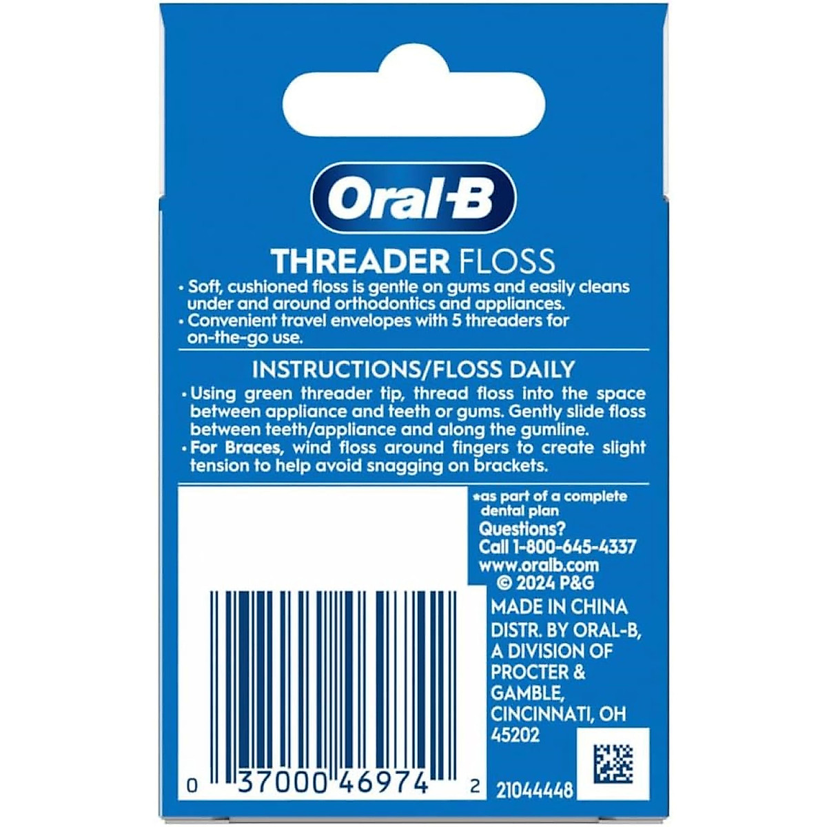 Glide Threader Floss, 30-Count Boxes of Single-Use Packets (Pack of 4)