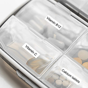 Phomemo D30 Label Maker Tape Black on White Sticker Thermal Paper Self-Adhesive Label Tape, 12 x 40mm ( 3/8" x 1 1/2") 160 Tapes/Roll, 3-Roll