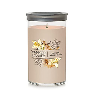 Yankee Candle Vanilla Crème Brûlée Signature Medium Pillar Candle, 14.25oz