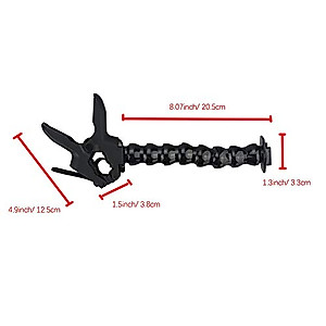 Walway Clamp Mount with Adjustable Gooseneck for Gopro Hero 8/7/ 6/5/ 4/3+/ 3/2/ 1, Hero 2018, Session, Fusion, DJI Osmo Xiaomi Yi Camera