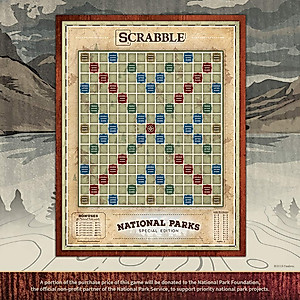 USAopoly Scrabble: National Parks | Ages 8+ | 2-4 Players | 1 Set, Brown