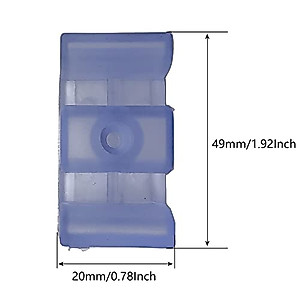 49mm Anti-Collision Block for Shower Room Glass Sliding Door Shower Door Bottom Guide Assembly Clear (4Pcs)