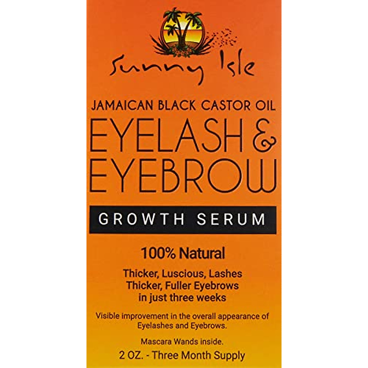 Sunny Isle Jamaican Black Castor Oil Eyelash & Eyebrow Growth Serum 2oz