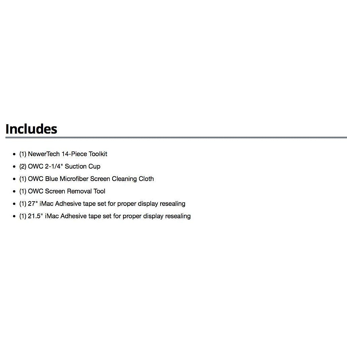 OWC General Servicing Kit Compatible With iMac 2007 and later Models, (OWCDIYIMACGEN)