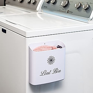 AfriOz Magnetic Lint Bin for Laundry Room Farmhouse Trash Can Is Designed for Laundry Room Organizing and Storage | Attach the Magnetic Container To Your Dryer Or Wall & Easily Dispose of Waste Lint