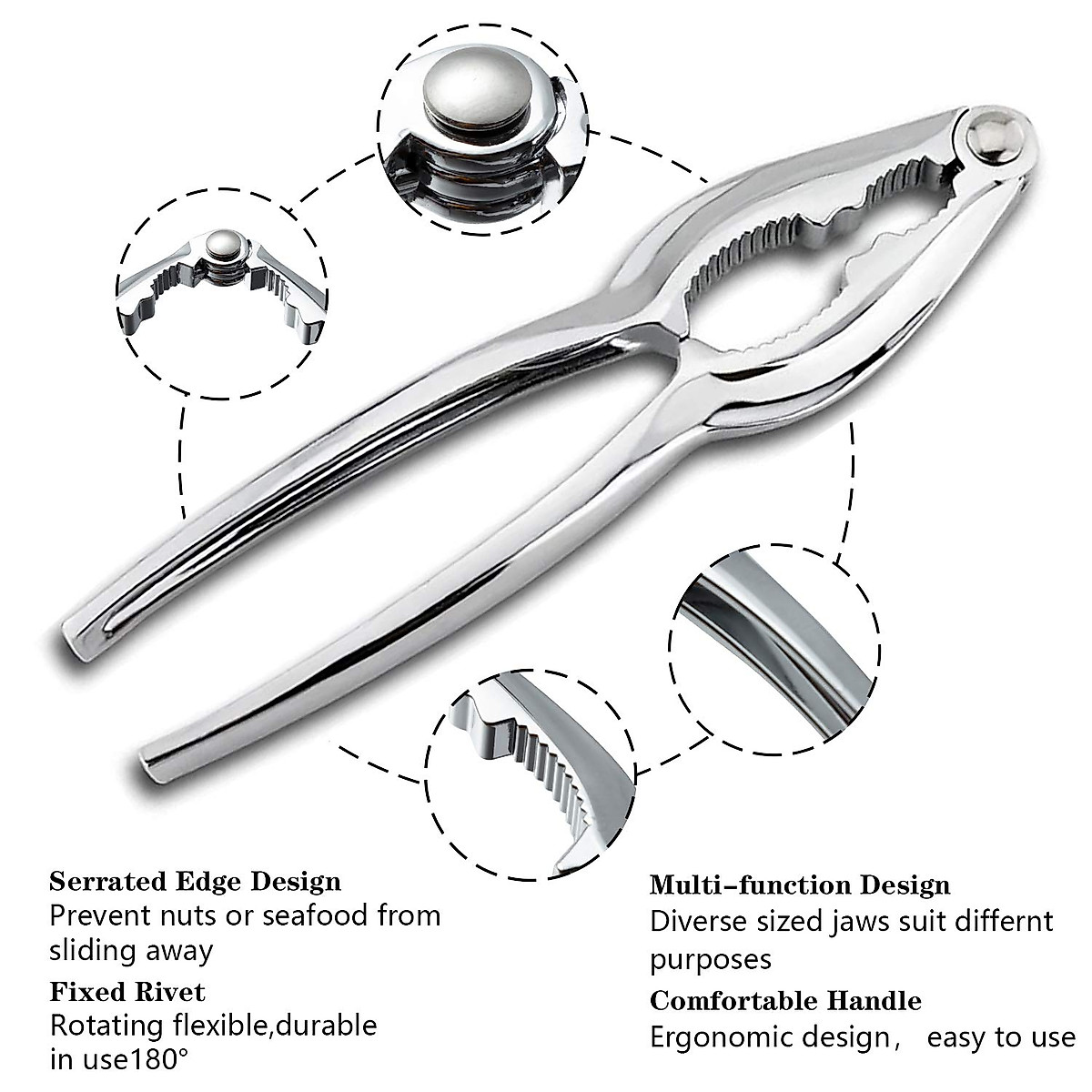 10 Pcs Seafood Tools Set - Crab Lobster Crackers Stainless Steel Forks Opener Shellfish Lobster Crab Leg Sheller Seafood Scissors