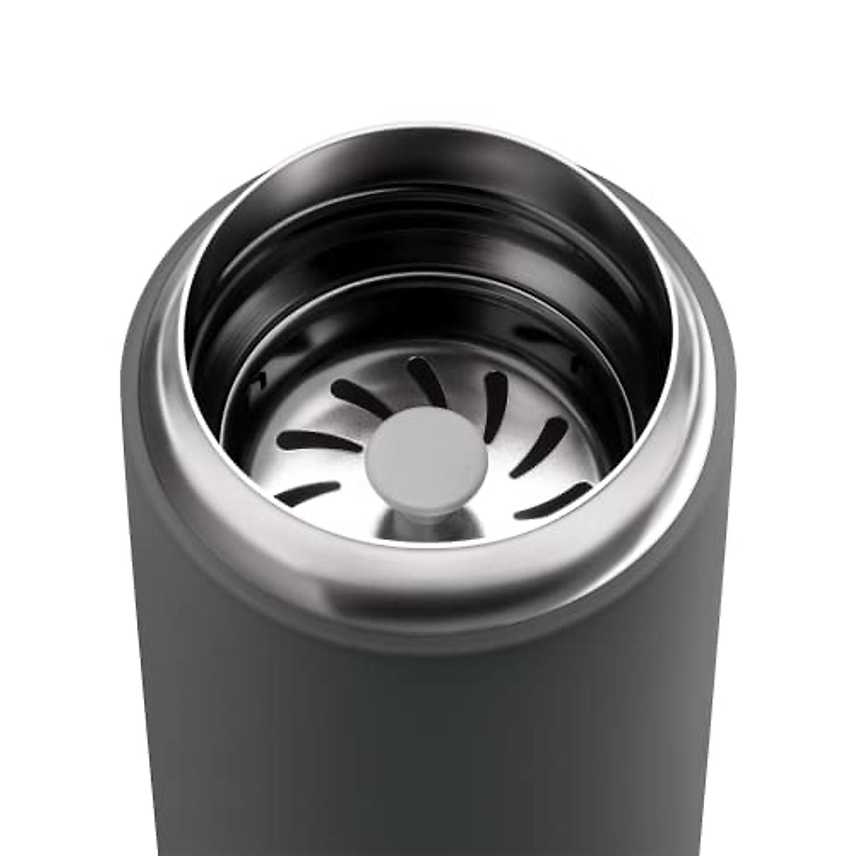 Fellow 16 oz Carter Move Travel Mug - Vacuum-Insulated Stainless Steel Travel Coffee Mug - Coffee Tumbler with Ceramic Interior and Splash Guard - Slate Grey