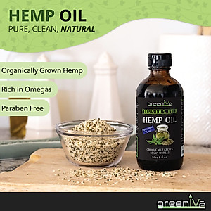 GreenIVe Organically Grown Peppermint Hemp Oil 224,000mg 100% Pure Cold Pressed Strong Results (8oz Peppermit)
