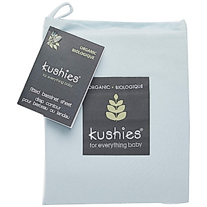 Kushies Organic Jersey Bassinet Fitted Sheet, Light Pink