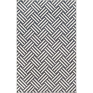 nuLOOM Charter Homely Herringbone Indoor/Outdoor Area Rug, 6' 7" x 9', Grey