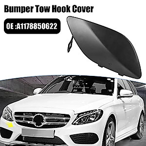 X AUTOHAUX Car Front Right Bumper Tow Hook Cover A1178850622 for Mercedes-Benz CL250 45 2014-2016 Trailer Cap Black