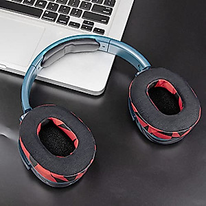 SOULWIT Cooling-Gel Earpads Cushions Replacement for Skullcandy Hesh 3/ANC/Evo & Crusher Wireless/ANC/Evo & Venue ANC Over-Ear Headphones,Ear Pads Cushions with Noise Isolation Foam - Red Storm