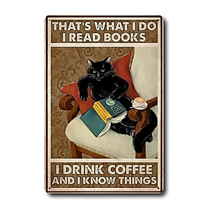 Black Cat Decor - 8x12 Cute Tins Black Cat Gifts - Black Panther Wall Art Black Cat Decorations for The Home - What Matters Most is How You See Yourself