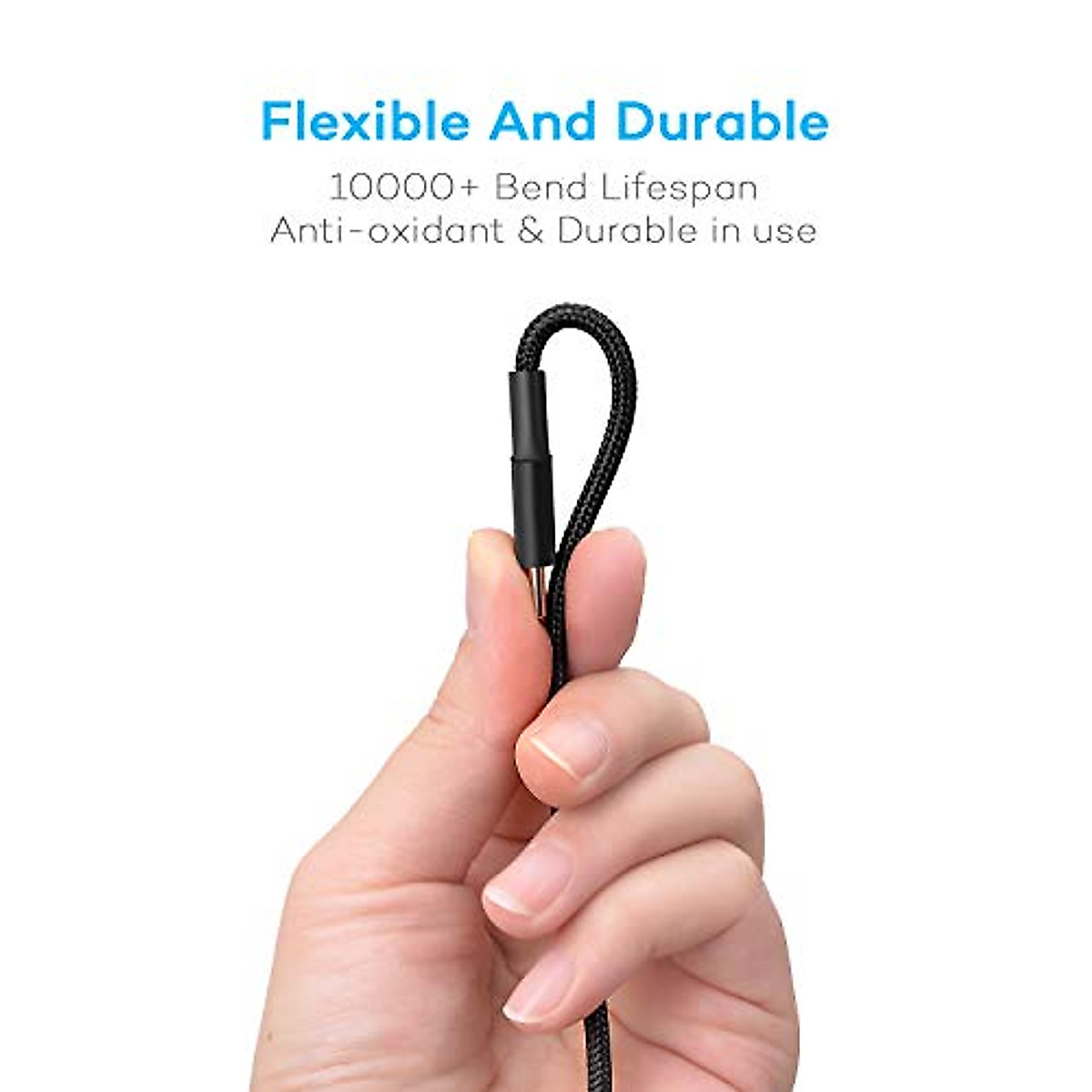 Multi Charging Cable, 4 in1 Multi Charger Cable Nylon Braided, 3A 4FT Universal Chargers for All Devices with Type-C/Micro USB Port, USB Charging Cable for All Cell Phones and More (Black, 2Pack)