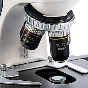 Swift SW380T 40X-2500X Magnification, Siedentopf Head, Research-Grade Trinocular Microscope Compound Lab with Wide-Field 10X/25X Eyepieces, Mechanical Stage, Ultra-Precise Focusing, Camera-Compatible