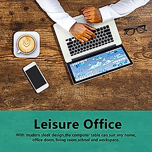 Sturdy Desk Computer Desk Home Office Desk Small Desk Multi-Function Writing Table Student Art Modren Simple Style PC Wood and Metal Desk Workstation (39 inch, Vintage)