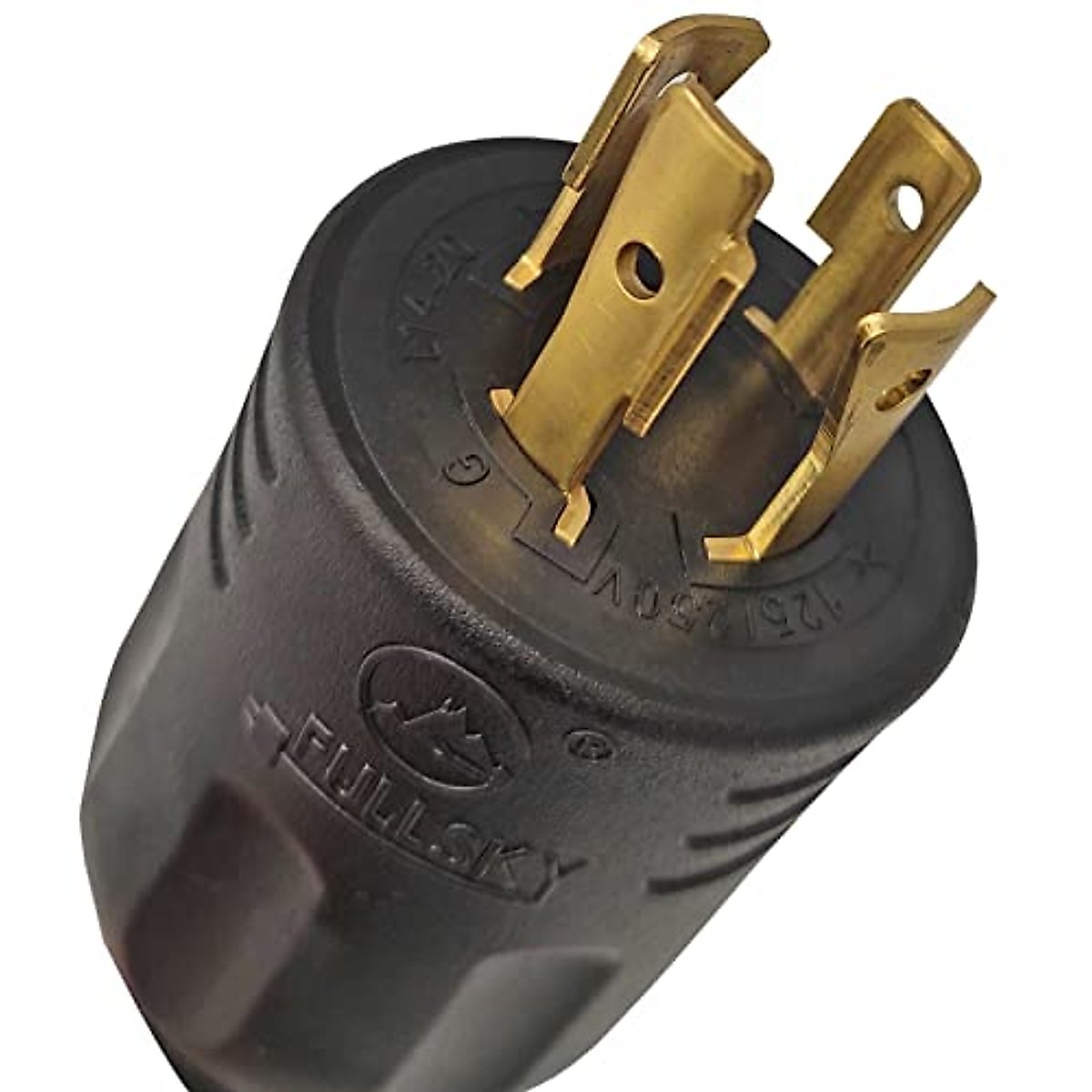 Fullsky FC-L42TTMale L14-20P Twist Lock 20A Adapter, Generator to RV Adapter Cord, Male 4Prong 20 Amp Twist Lock Adapter, L14-20P to TT-30R for Generator to RV Trailer Camper Output 125V