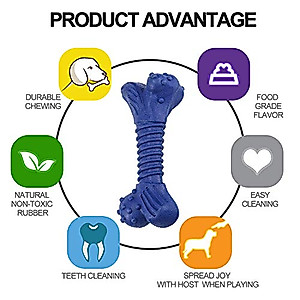 Dog Toys for Aggressive Chewers Tough Dog Chew Toys for Large Medium Dogs Breed Natural Rubber Spring Texture Pattern