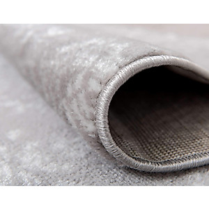 Unique Loom Sofia Collection Area Rug - Grand (6' 1" x 9' Rectangle, Light Gray/ Ivory)