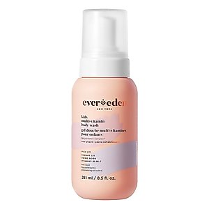 Evereden Multi-Vitamin Kids Body Wash (8.5 fl oz., Cool Peach): Gentle Kids Body Wash Sensitive Skin Nourishment & Hydration Formula | Clean Non-Toxic Body Wash for Kids |