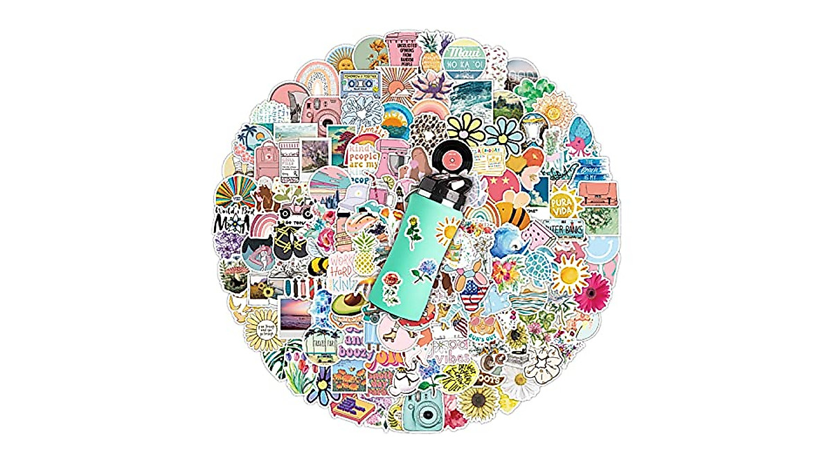 Eoaod Water Bottle Stickers - 200 Cute & Aesthetic Designs