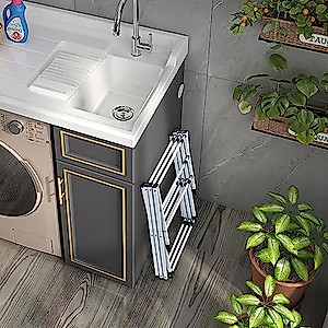 Finnhomy Pre-Assembled Clothes Drying Rack, Drying Rack Clothing, Expandable Laundry Drying Rack, Towel Rack for Indoor and Outdoor Use, 41.3" x 29.5" x 15", White