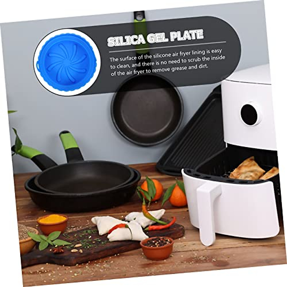 FELTECHELECTR Oven Liner Air Cooker Silicone Pan Broiling Pan for Oven Round Baking Pan Oven Accessories Air Fryer Silicone Air Fryer Basket Air Fryer Pan Air Fryer Mats Air The Ship