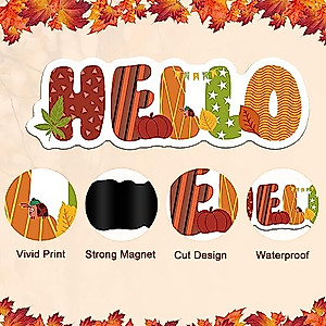 20pcs Fall Magnetic Decorations, Owls Pumpkin Fridge Magnets Autumn Theme Refrigerator Decals Happy Fall Magnets Fridge Decorations for Thanksgiving Decorations
