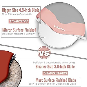 LEVINCHY Pizza Cutter Wheel, Pizza Slicer, Easy to Clean Detachable Pizza Slicer, Premium Spuer Sharp Stainless Steel, with Protective Blade Guard, Large Size, Pink