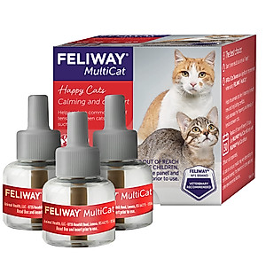 FELIWAY MultiCat Calming Pheromone, 30 Day Refill - 3 Pack