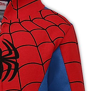 Marvel Avengers Captain America and Spider-Man Boys Zip-Up Hoodie for Toddlers and Big Kids Red