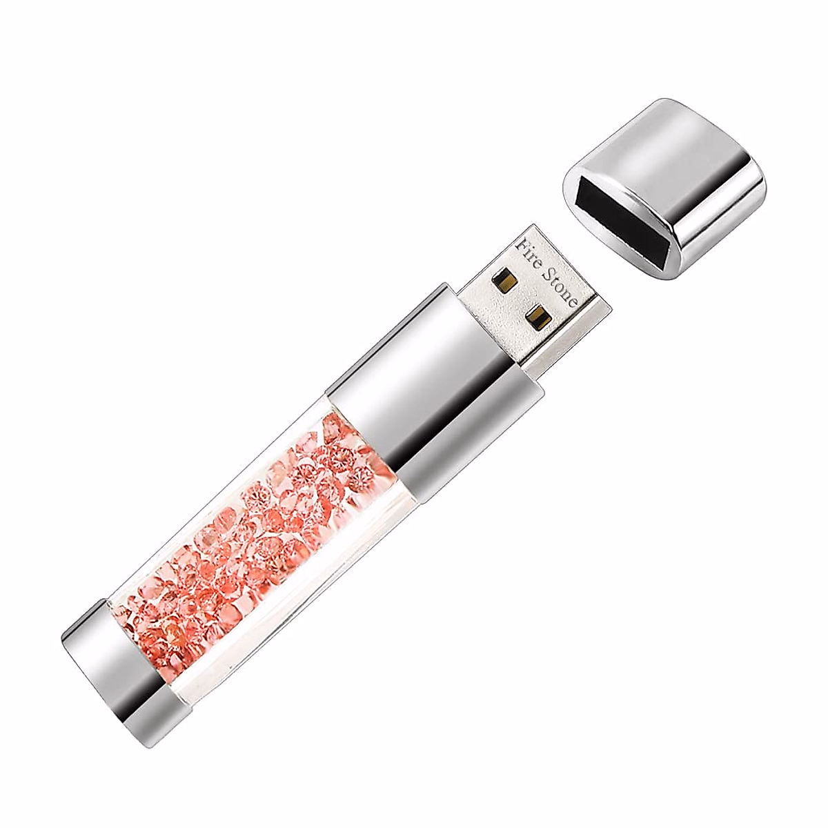 Lovely Diamond USB 2.0 Flash Drive Data Storage Memory Stick USB Stick Pendrive Gift (32GB, Pink)