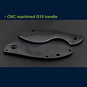 JIN G10 Folding Knife Kit, Liner Lock Pocket Knife for Starters Flipper Knife Making, G10 Blade Hanlde Knife Safety Learning Tool, Gift Knife, Black G10