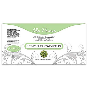 Ola Prima Lemon Eucalyptus Essential Oil – Therapeutic Grade for Aromatherapy, Diffuser, Relaxation, Cosmetic Making, Dropper – 4 fl oz – Eucalyptus Lemon Scent Aromatherapy Oil