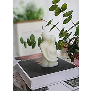 Hugging Lovers Aroma Candles,100G Adam and Eve Couple Love Scented Candles,Sexy Ritual Gifts for Women & Men,Prefect for Healing Meditation Stress Relief Mood Boosting-(White)