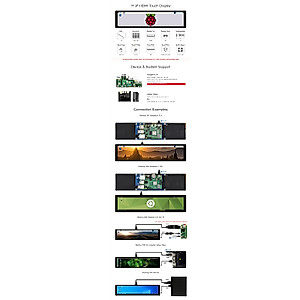 Iiunius 11.9inch Capacitive Touch Screen LCD, 320×1480, HDMI, IPS, Toughened Glass Cover, Fits Raspberry Pi,Jetson Nano,PC,Windows 10/8.1/8 / 7