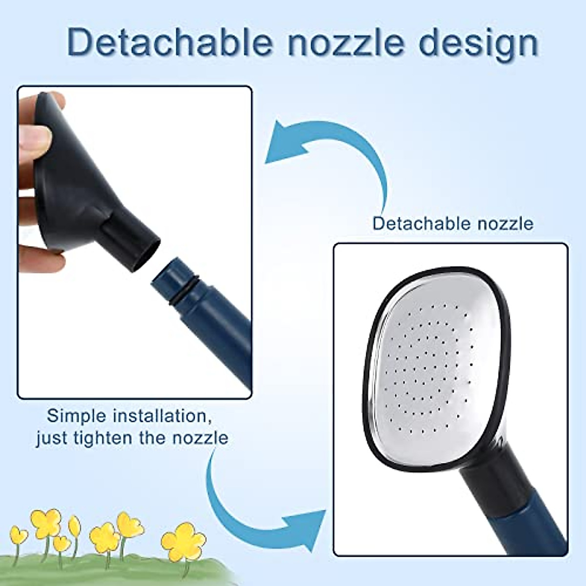 1 Gallon Watering Can for Indoor Plants, Garden Watering Cans Outdoor Plant House Flower, Gallon Watering Can Large Long Spout with Sprinkler Head